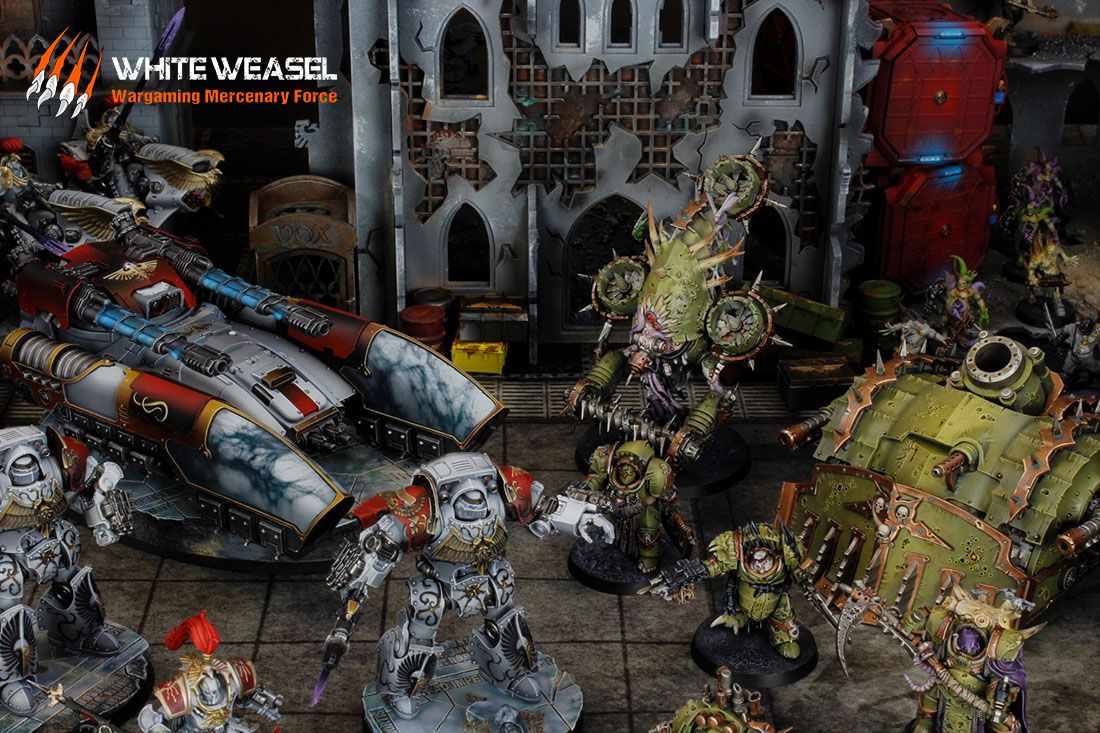 Custodes vs Death Guard Battle Scene - White Weasel Studio