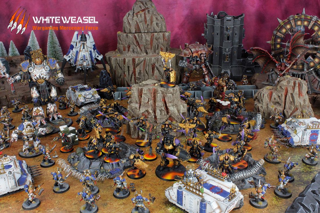 World Eaters vs Custodes Dankanatoi Battle Scene - White Weasel Studio