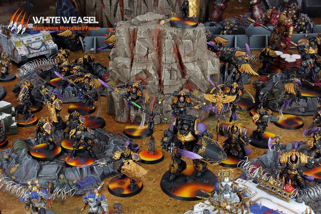 World Eaters vs Custodes Dankanatoi Battle Scene - White Weasel Studio