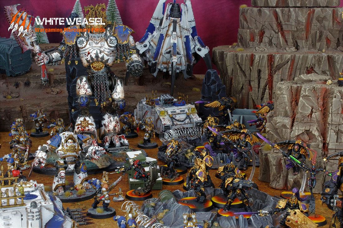 World Eaters vs Custodes Dankanatoi Battle Scene - White Weasel Studio