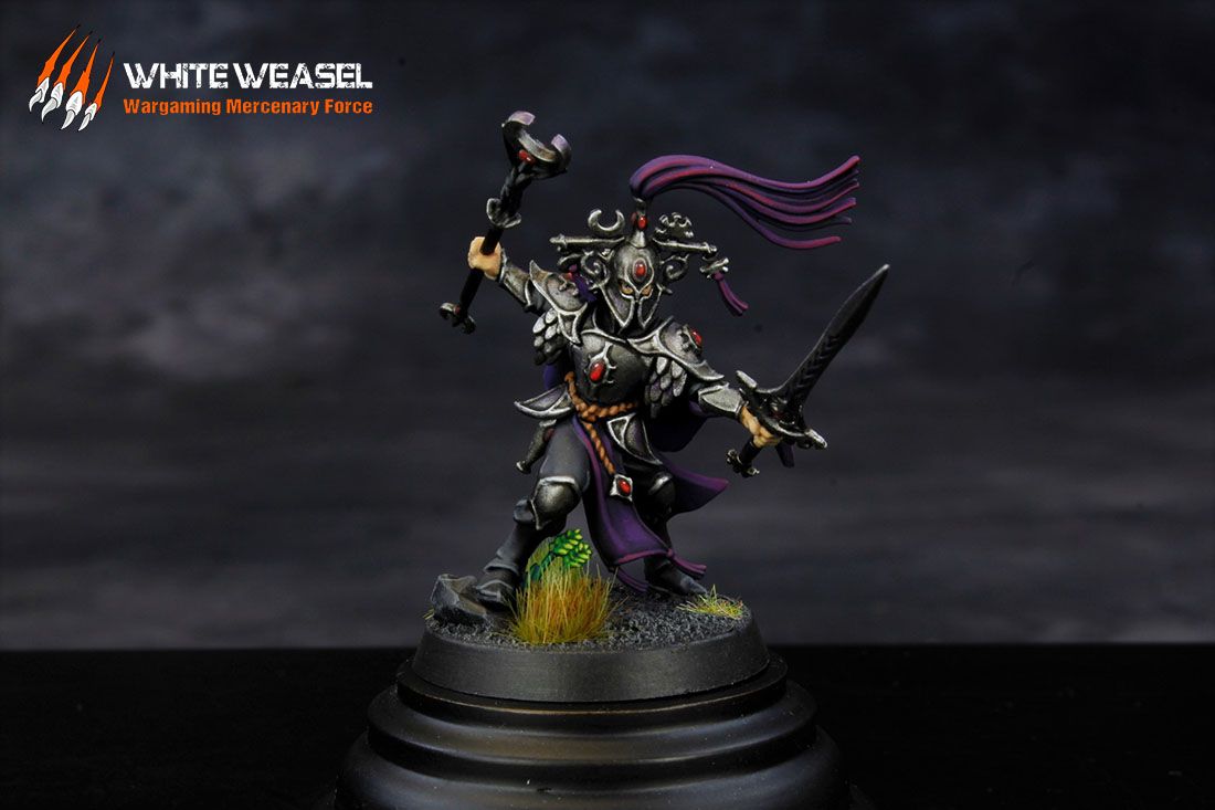 Lumineth Realm Lords army (Dark Elves scheme) - White Weasel Studio