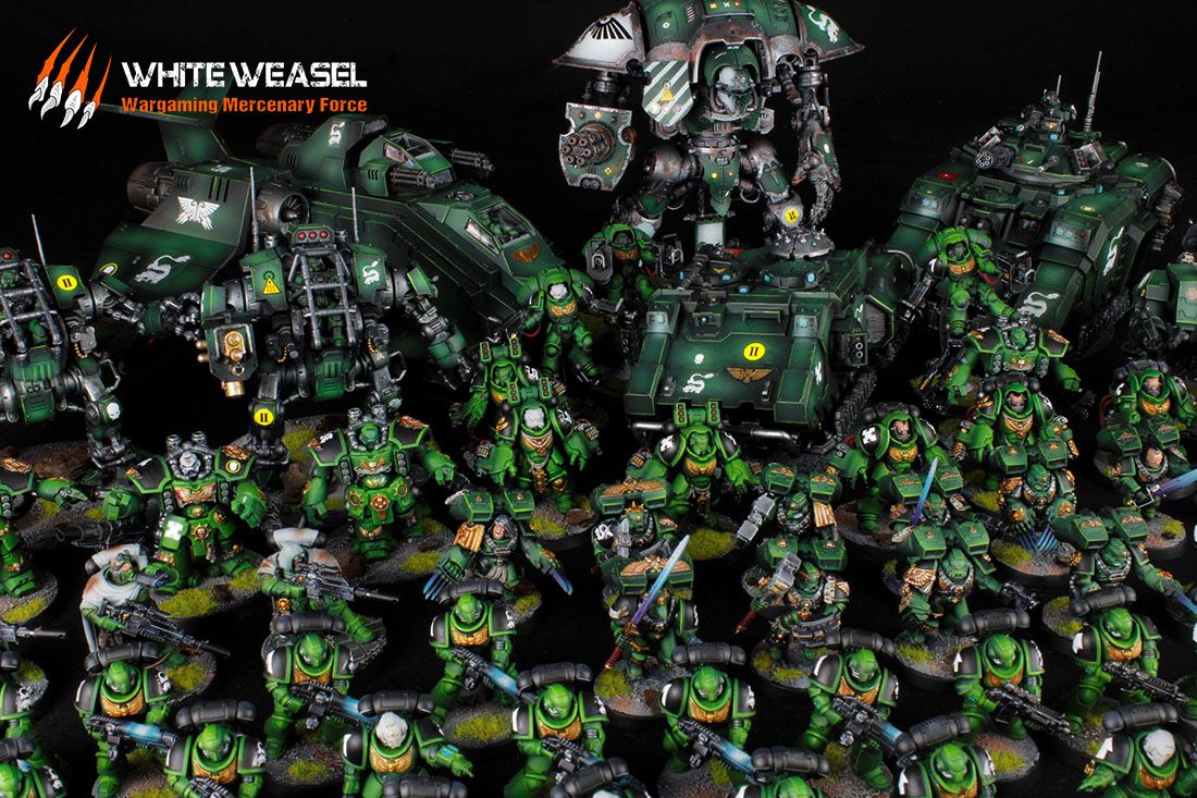 Ejército Marines Espaciales Salamandras Hijos de Vulkan - White Weasel ...