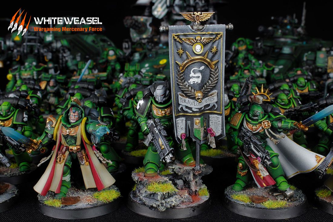 Ejército Marines Espaciales Salamandras Hijos de Vulkan - White Weasel ...